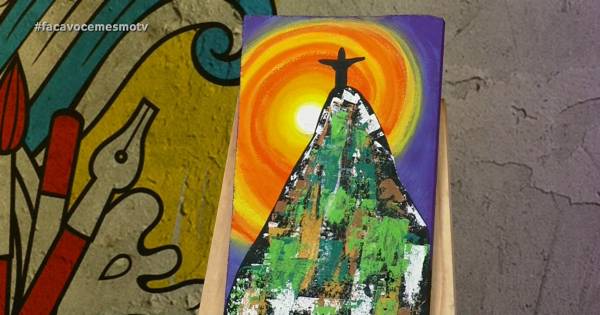 Cristo solar com material reaproveitado, por Robson Roots