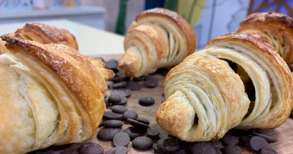 Croissant de chocolate - Santa Receita